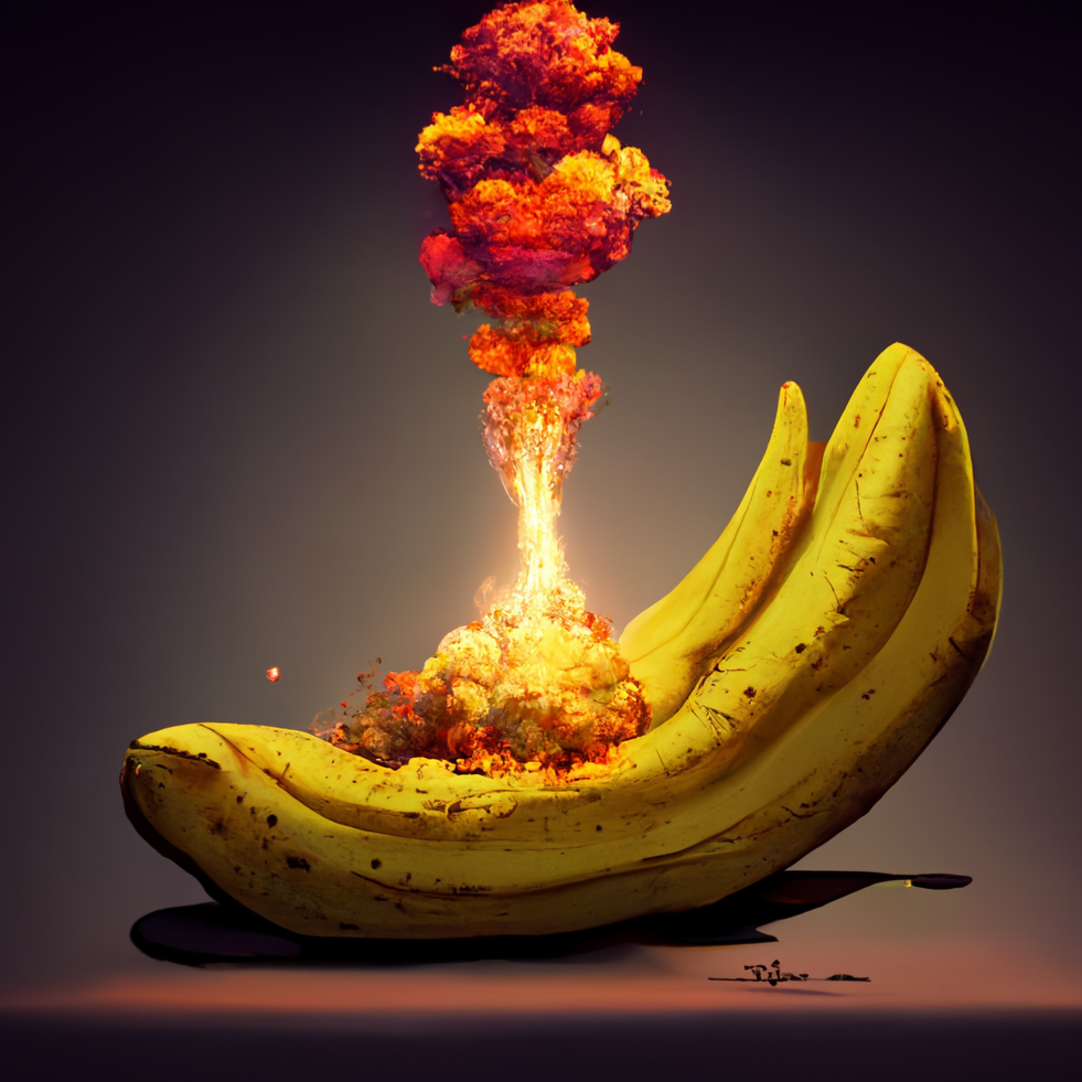 Exploding banana by Whale | Looking Glass Blocks